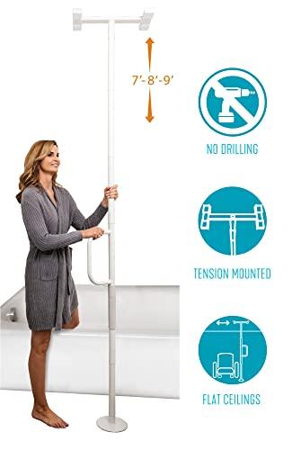 Able Life Universal Floor to Ceiling Grab Bar, Elderly Tension Mounted ...
